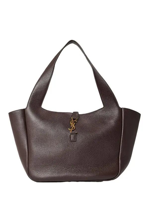 Saint Laurent Grained Leather Tote Bag - Black
