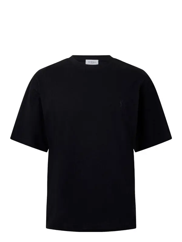 Saint Laurent Cotton Shortsleeve - Black