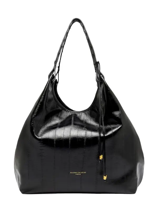 GIANNI CHIARINI Large Leather Shoulder Bag - Black