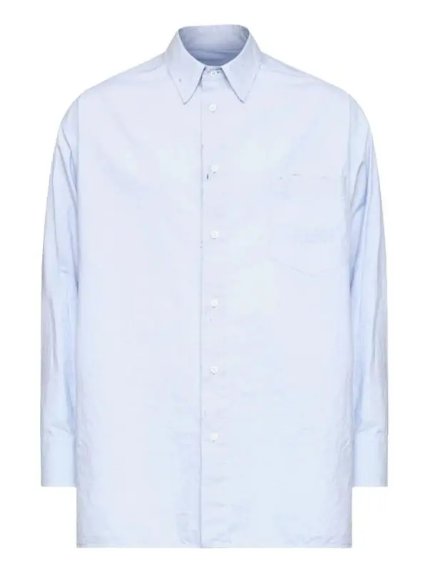 MAISON MARGIELA Cotton Poplin Shirt - Light Blue