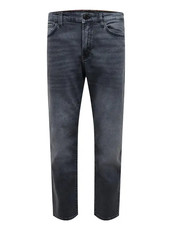 Hugo Boss Washed Straight Leg Jeans - Grey