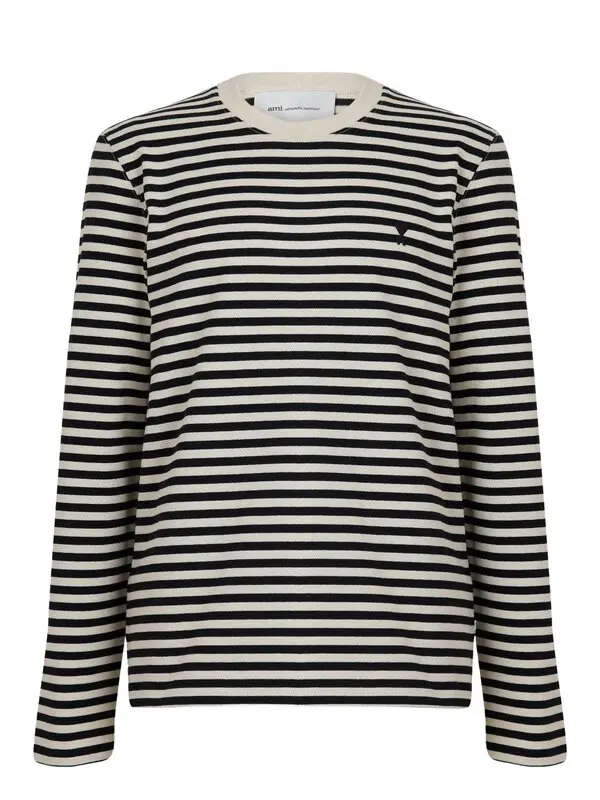 AMI Paris Striped T-shirt - Black