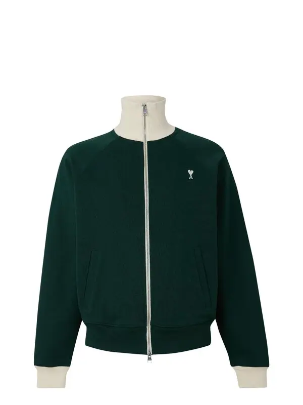 AMI Paris Full Zip Sweatshirt - Green