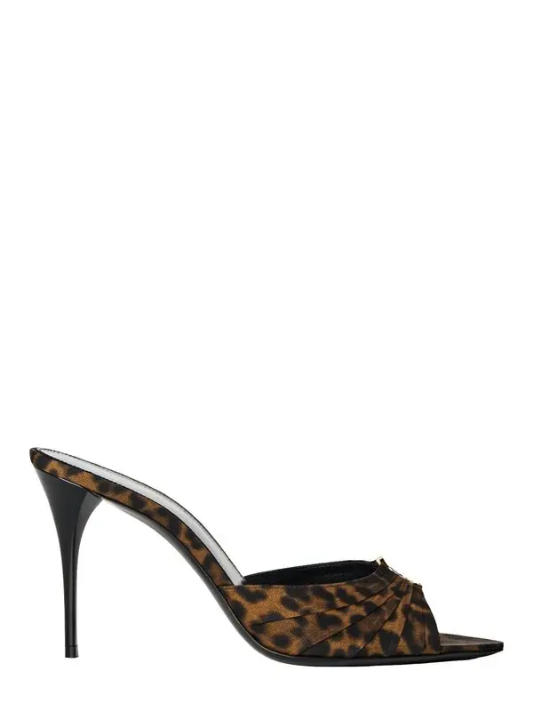 Saint Laurent Leopard-print Mule Sandals - No