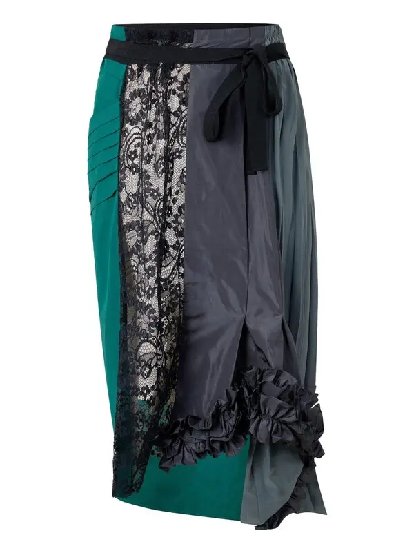 Prada Asymmetrical Midi Wrap Skirt - No