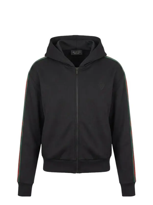 Gucci Long Sleeve Hooded Sweatshirt - Black