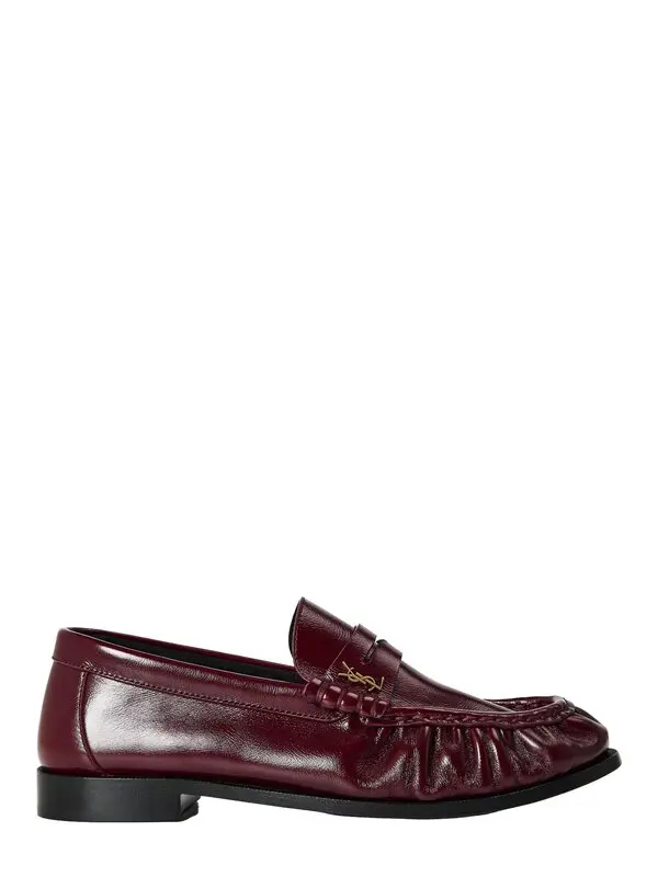 Saint Laurent Glossy Loafer - Brown