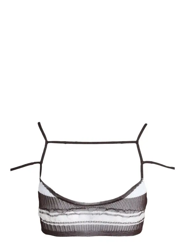 Jacquemus Striped Knit Vest - Brown