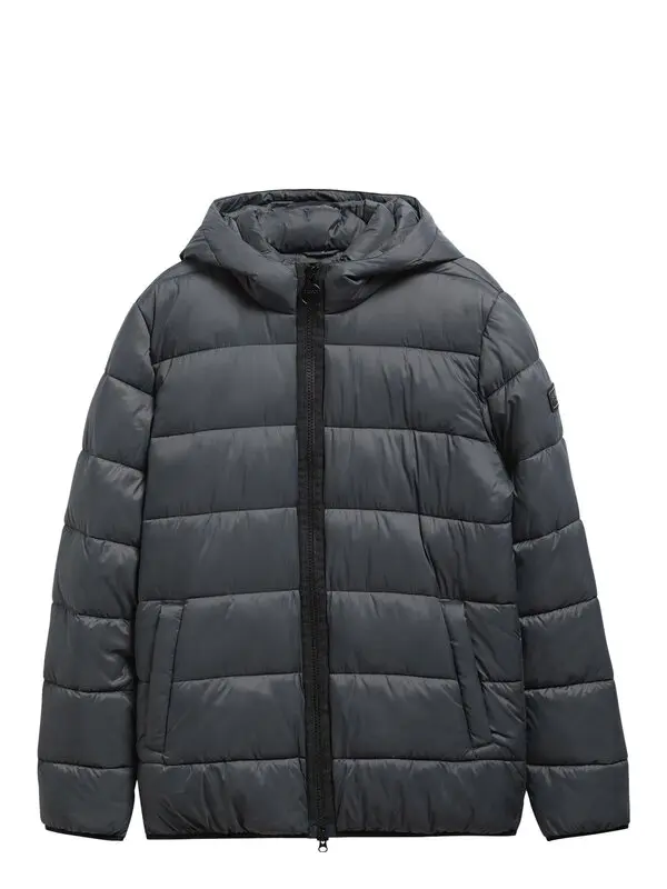 Barbour International Fixed Hood Puffer Jacket - Black