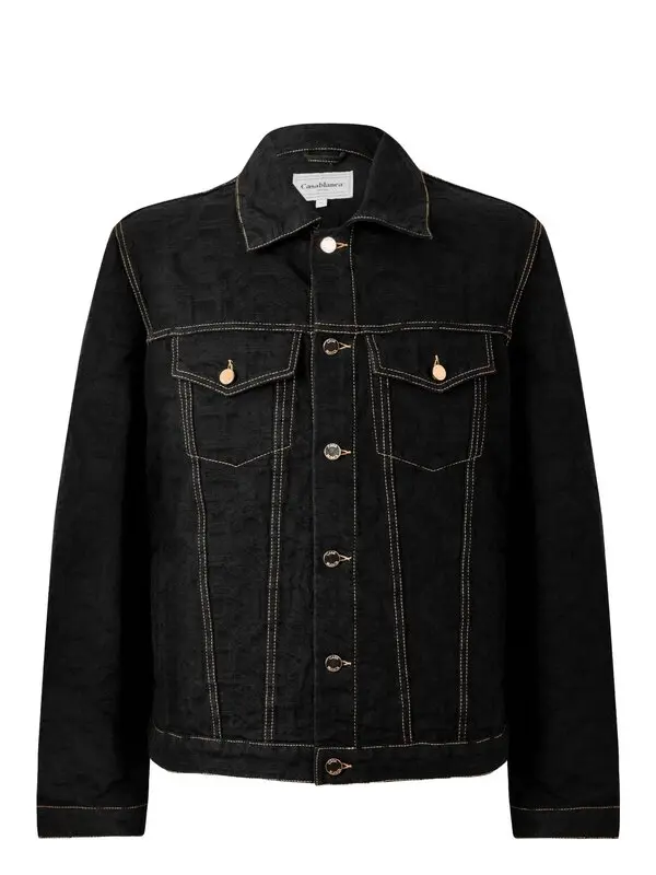 Casablanca Collared Denim Jacket - No