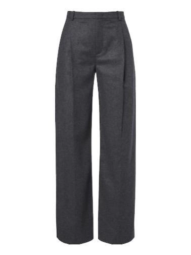 Vince Wool-blend Flannel Wide-leg Pants - No