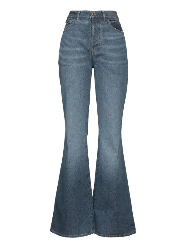 Chloé Flared Denim Trousers - Blue