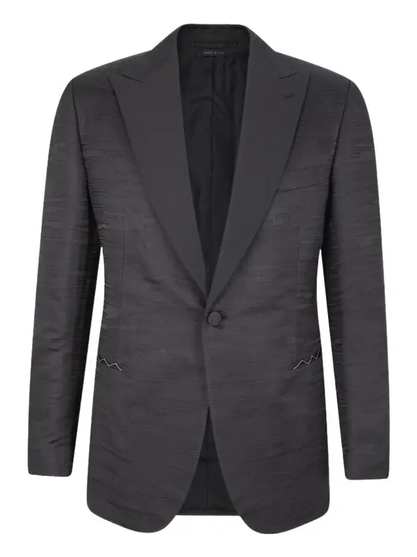 Brioni Silk-blend Jacquard Blazer - Black