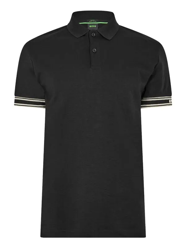 Hugo Boss Sleeve Polo Shirt - Black