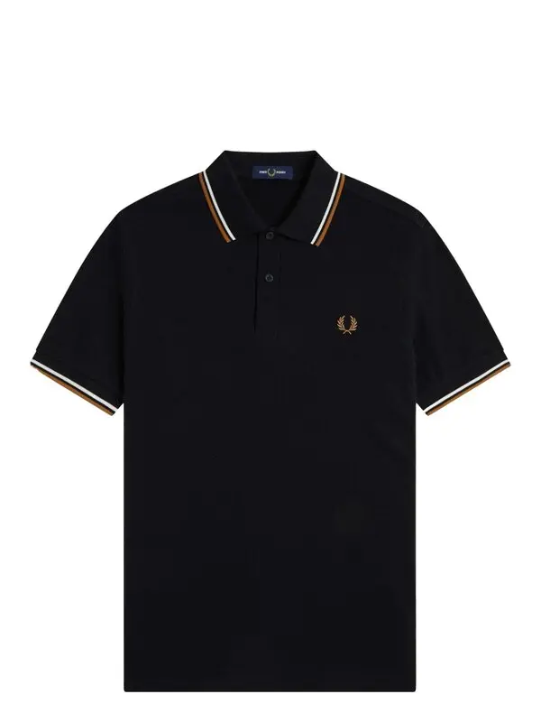 Fred Perry Shortsleeve Collared Polo Shirt - Black