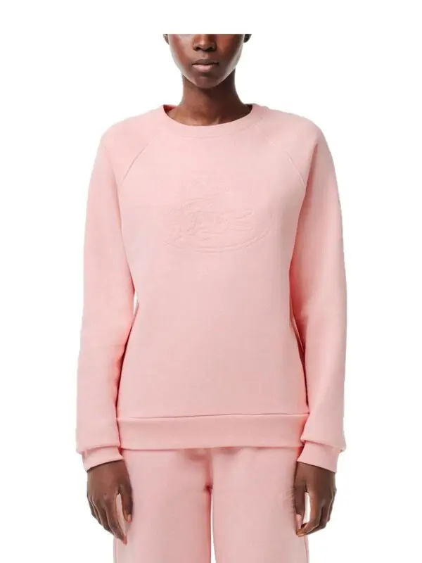 Lacoste Crewneck Sweatshirt With Raglan Sleeves - Pink