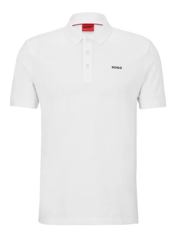 Hugo Boss Sleeve Polo Shirt - White