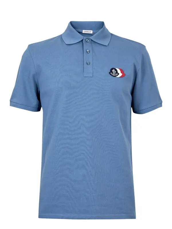 Moncler Short Sleeve Polo Shirt - Blue