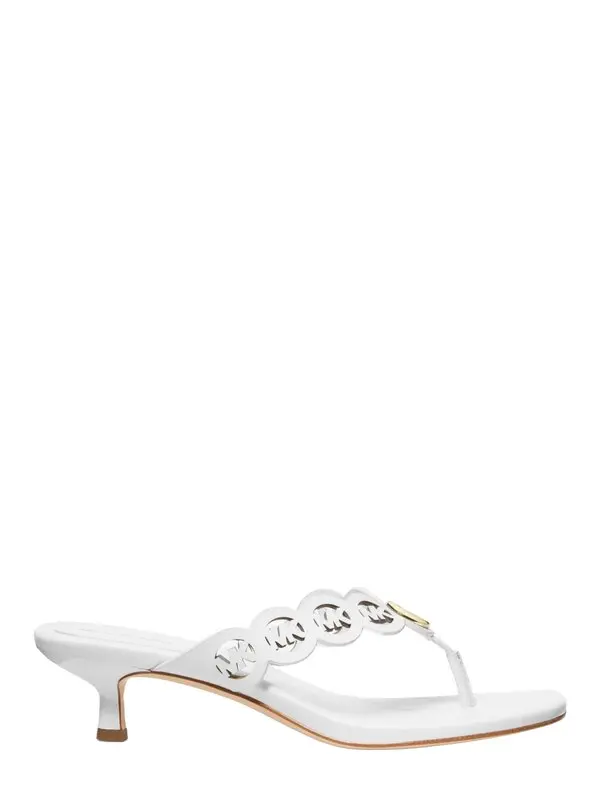 Michael Kors Midheel Thong Mules - White