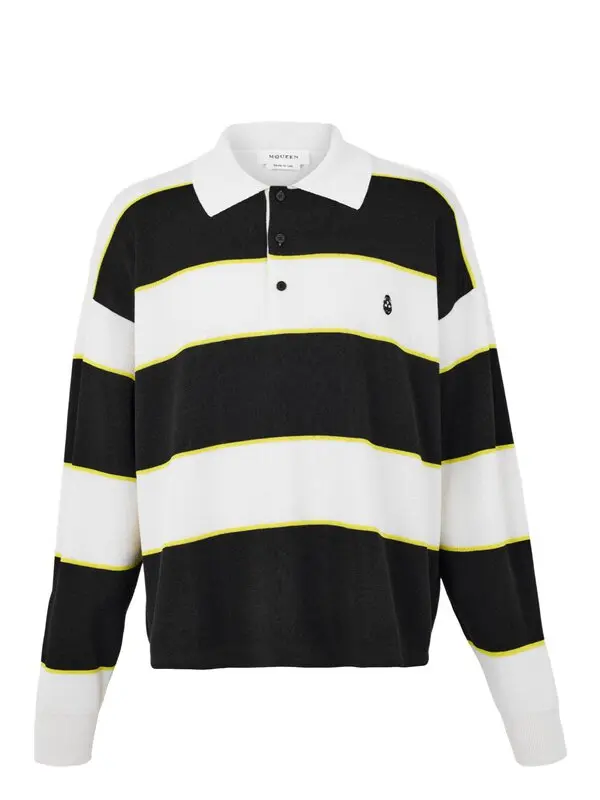 Alexander McQueen Collar Knit Top - Black