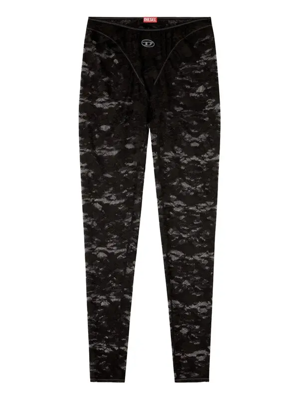 DIESEL® Camouflage-print High-rise Leggings - Black