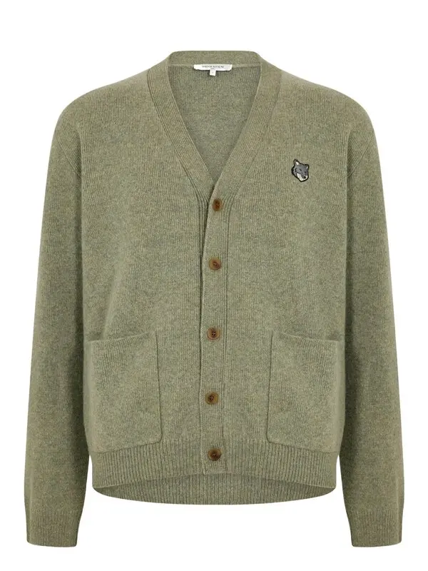 Maison Kitsuné Fox Patch Cardigan - Green