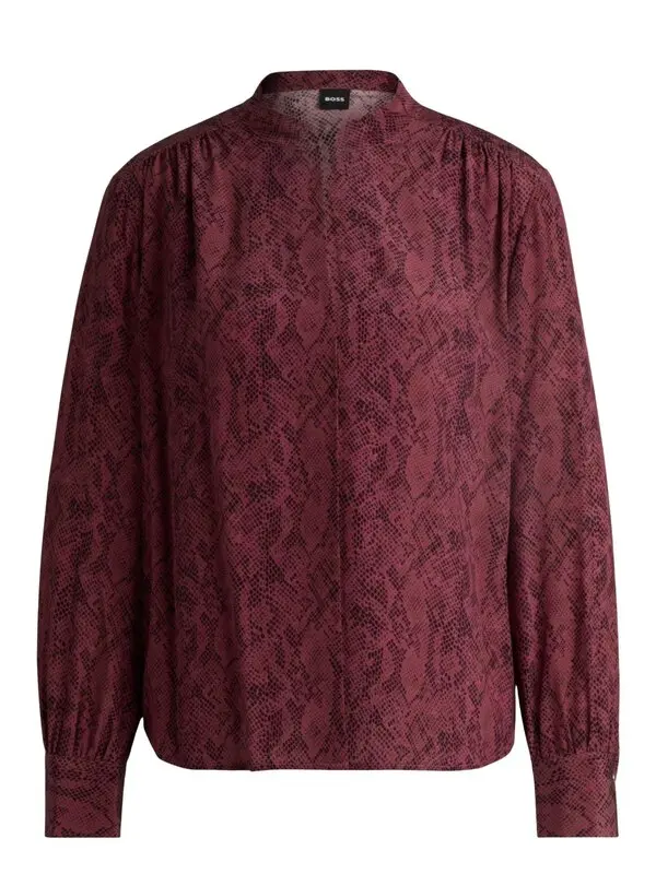 Hugo Boss Standcollar Snakeprint Top - No