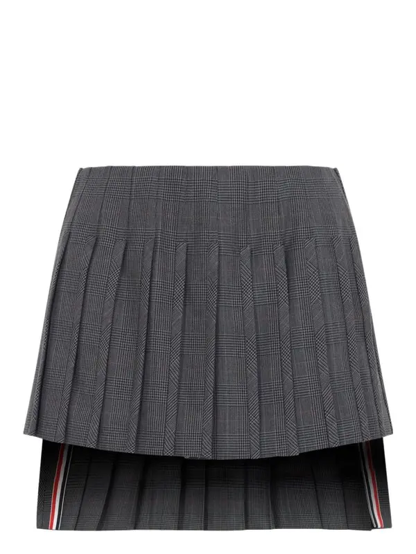 Thom Browne Mini Pleated Skirt - Dark Grey