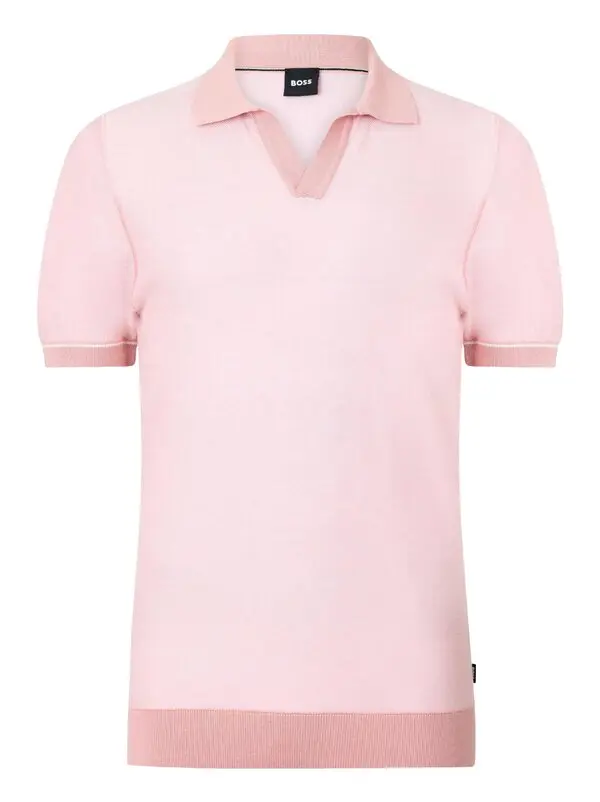 Hugo Boss Knit Lapel Shortsleeve Shirt - No