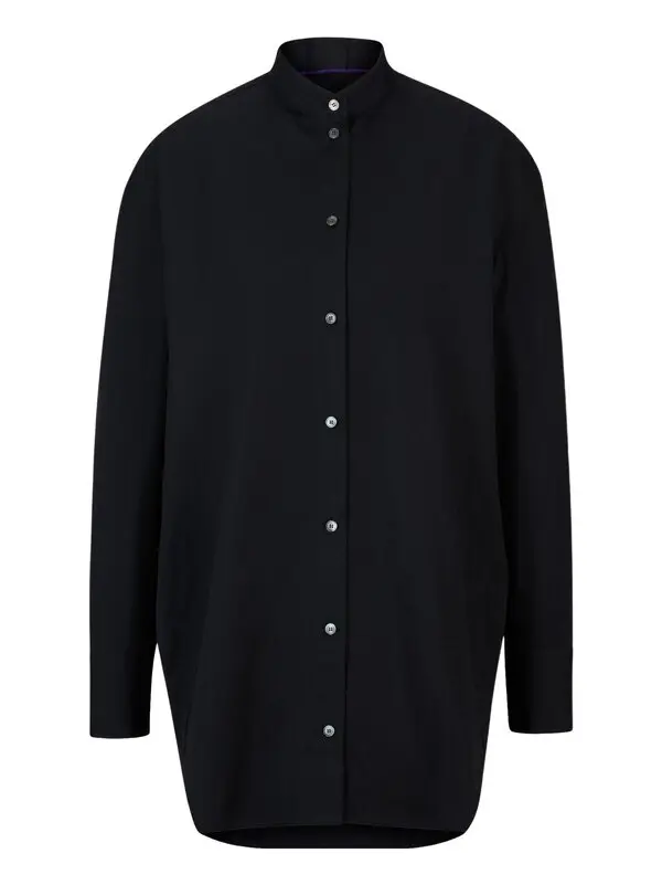 Hugo Boss Mandarin Collar Shirt - Black