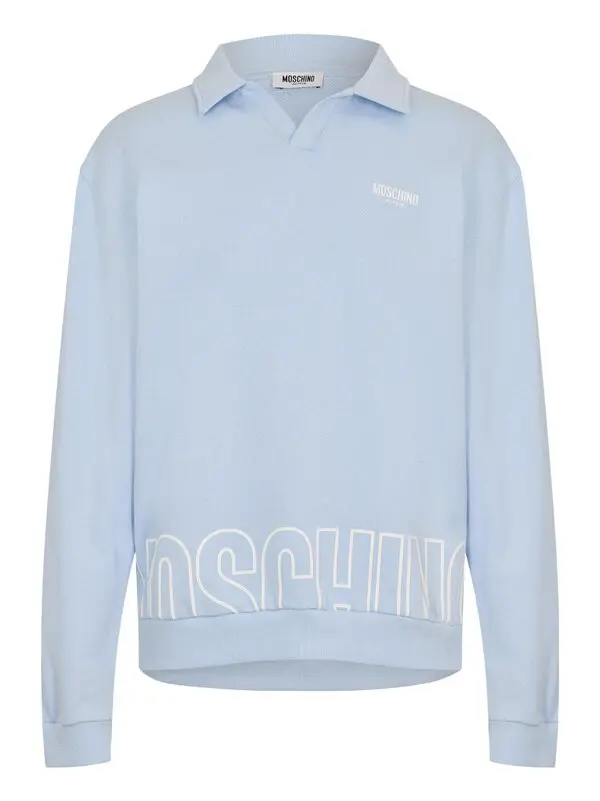 Moschino Longsleeve Polo Shirt - Blue