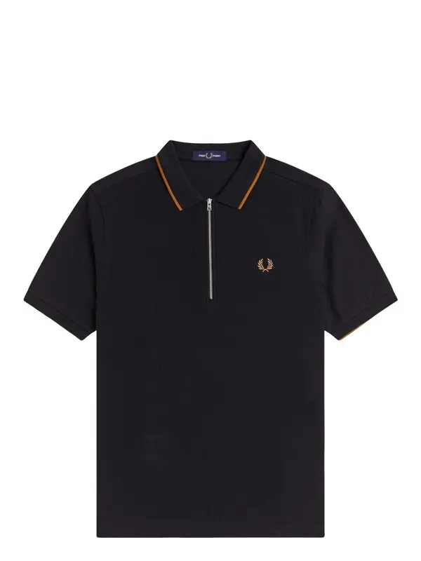 Fred Perry Shortsleeve Polo Top - Black
