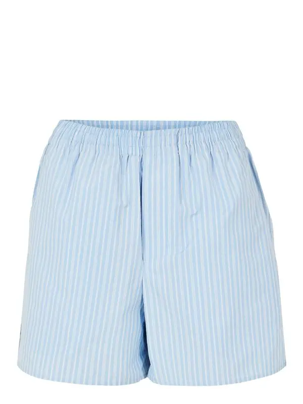 AMI Paris Striped Shorts - Blue