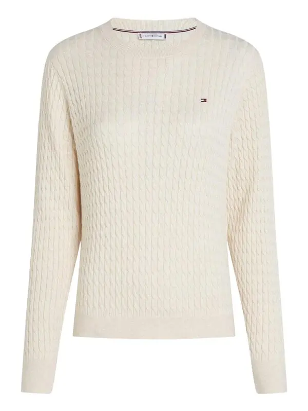 Tommy Hilfiger Textured Cable Knit Crewneck Sweater - No