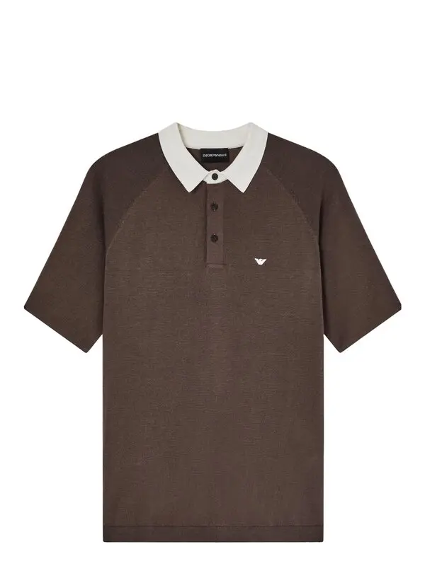 Emporio Armani Shortsleeve Polo Shirt - Brown