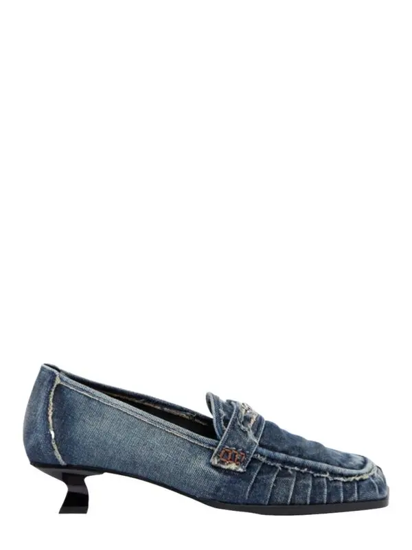 DIESEL® D Amber Moc 30 Loafer Heeled Pumps - Medium Blue