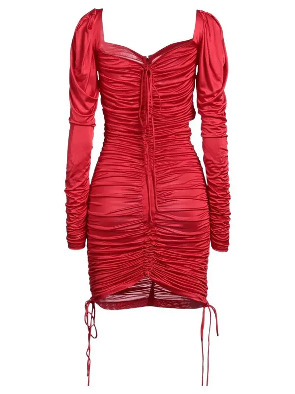 Dolce & Gabbana Ruched Sheath Dress - Red
