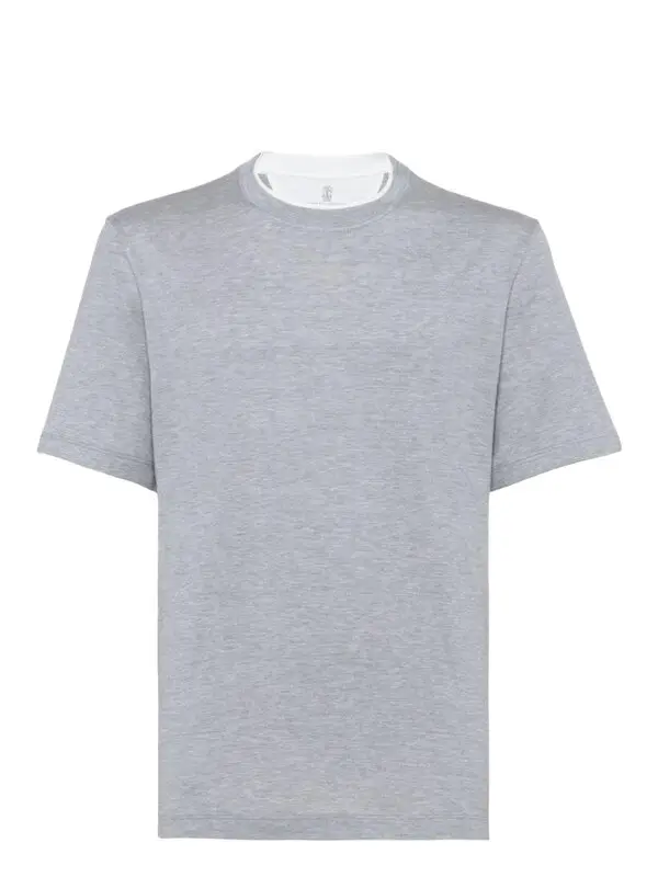 Brunello Cucinelli Lightweight Jersey Crewneck T-shirt - Medium Gray
