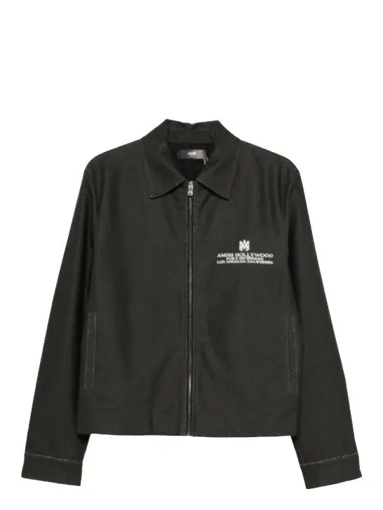 Amiri Logo Zip-up Jacket - Black