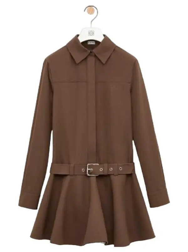 Loewe Cotton Utility Dress - Brown