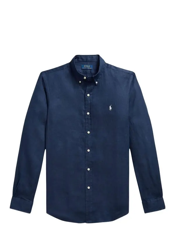 Polo Ralph Lauren Long Sleeve Linen Shirt - Blue