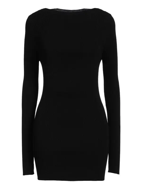 Rick Owens Long Sleeve Knit Sweater - Black