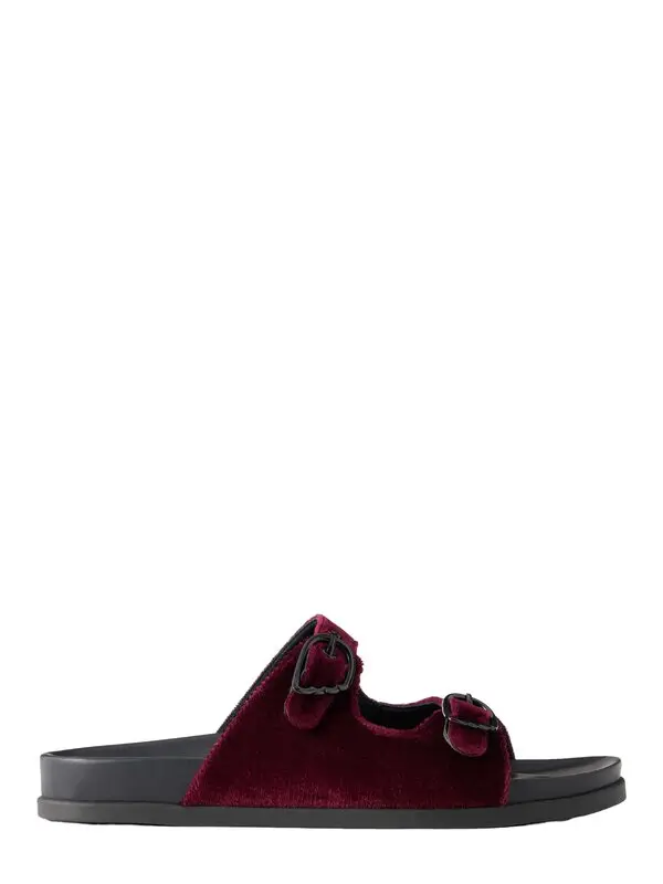 ANCIENT GREEK SANDALS Selestia Velvet Sandals - Red