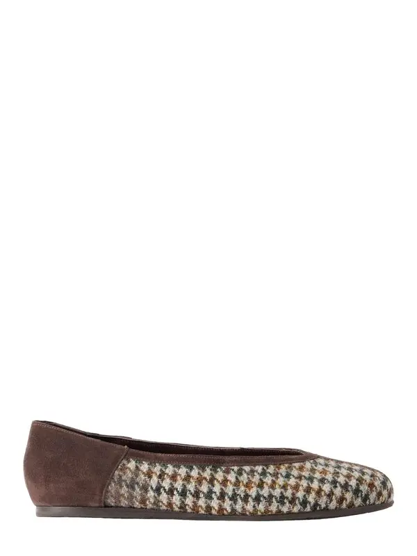 ANCIENT GREEK SANDALS Houndstooth Ballet Flats - Brown