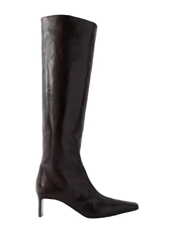 Khaite Knee-high Leather Boots - Brown