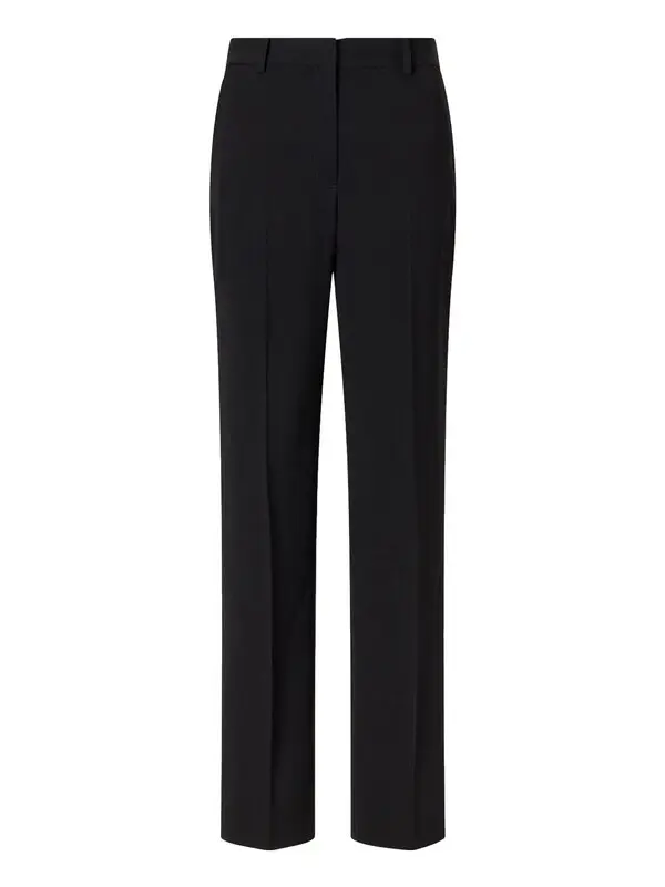 Theory Crepe Straight-leg Pants - Black
