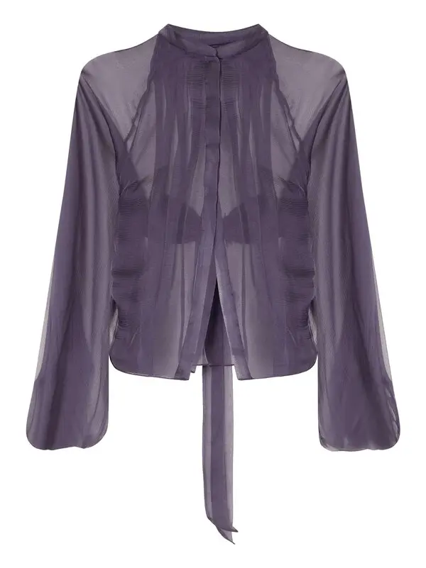PAULINE DUJANCOURT Alyona Silk Blouse - Lilac