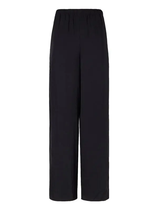 Theory Crepon Wide-leg Pants - Black