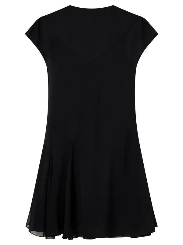 Khaite Scarla Silk-chiffon Mini Dress - Black