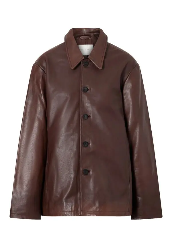 Studio Nicholson Landau Leather Jacket - Metallic